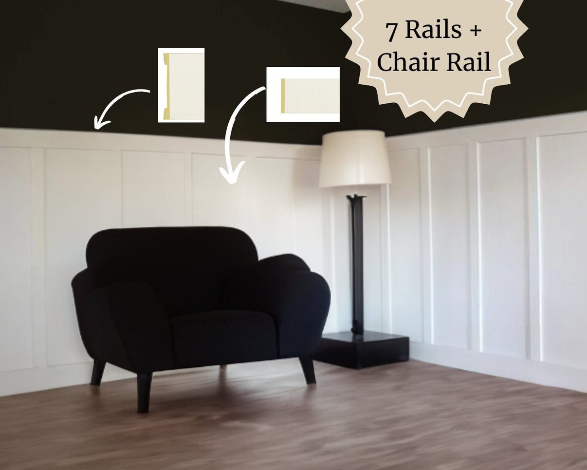 Pre-cut Wall Trim Kit Wall Molding Board And Batten Half Wall Paneling ...