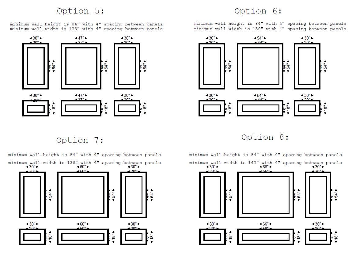 Pre-Cut Wall Paneling Kit | Double Frame 6 Panel Accent Wall | Wainsco ...